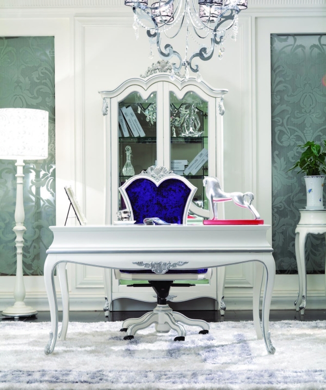 F004 Antique French Baroque Classic Home Office Desks Rectangle For ...